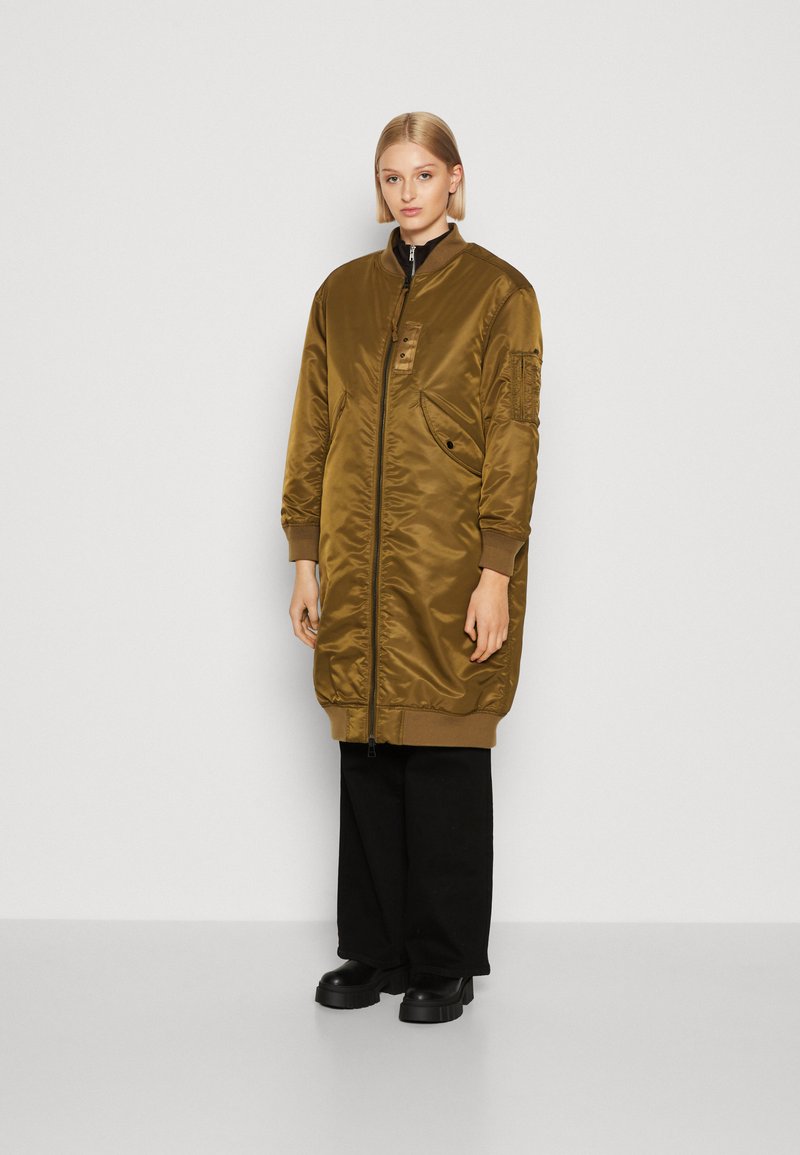 G-STAR LONG BOMBER WMN - Kort kappa / rock - dark olive/oliv - Zalando.se