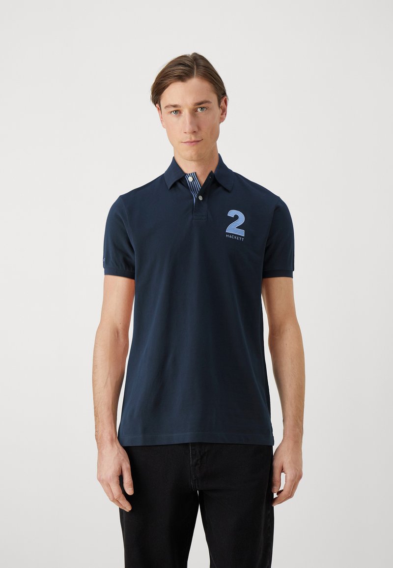 Hackett London HERITAGE NUMBER - Polo shirt - navy blue/dark blue ...