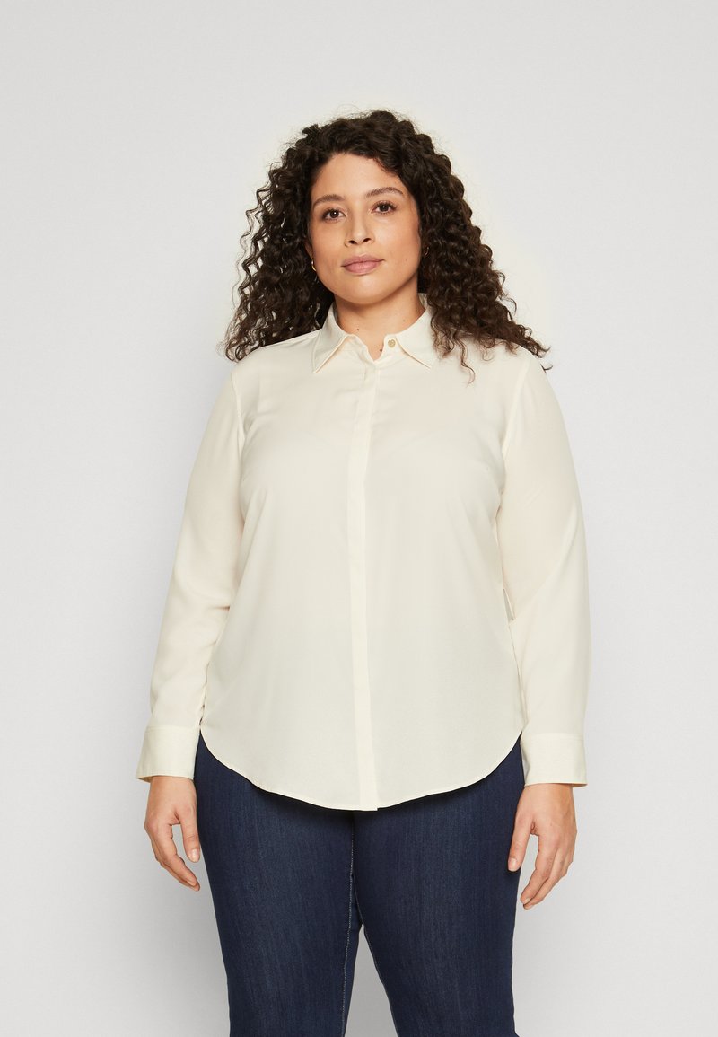 Lauren Ralph Lauren Woman KRISTY LONG SLEEVE BUTTON FRONT SHIRT ...