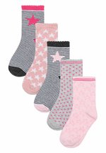 MINOTI FIVE PACK - Strumpor - grey/ljusrosa - Zalando.se
