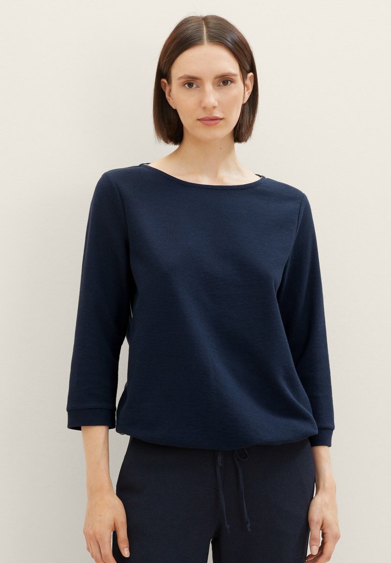 TOM TAILOR Topper langermet - sky captain blue/mørkeblå - Zalando.no