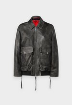 MAX&Co. MASSIMO - Leather jacket - black - Zalando