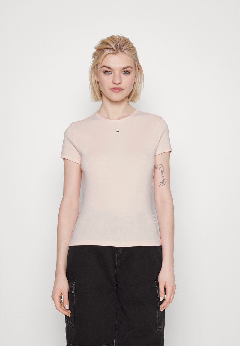 Tommy Jeans ESSENTIAL - Basic T-shirt - faint pink/light pink - Zalando ...