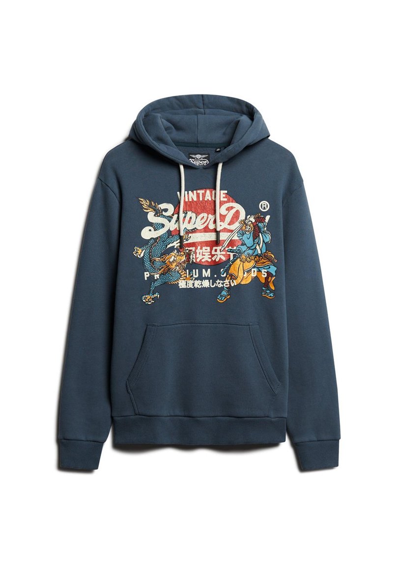 Superdry TOKYO VI GRAPHIC PRINT LOGO - Hoodie - dunkelblau/dark blue ...
