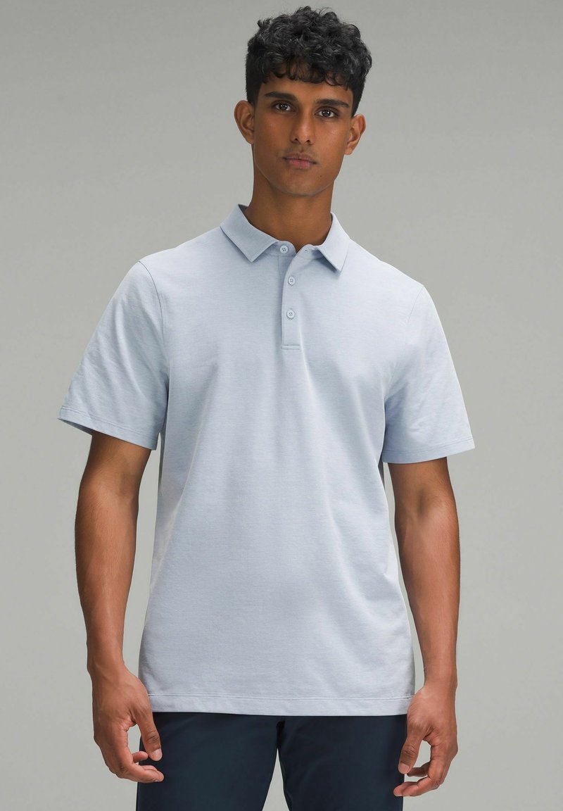 lululemon EVOLUTION OXFORD - Polo shirt - blue linen white/blue ...