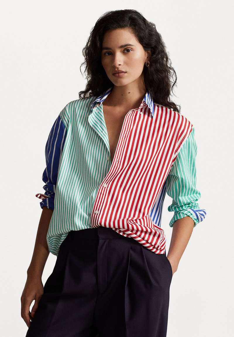 Polo Ralph Lauren LONG SLEEVE BLOUSE - Nööpidega pluus - multi-coloured ...