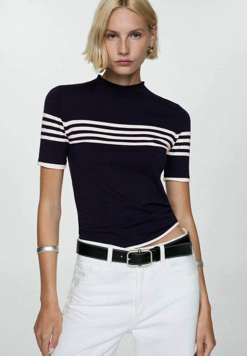 Mango Print T-shirt - dark navy/royal blue - Zalando.ie