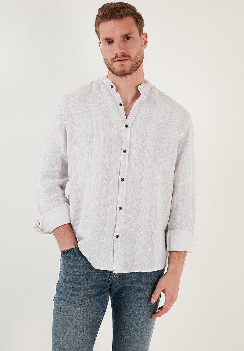 Buratti REGULAR FIT - Shirt - saxe blue/light blue - Zalando.de
