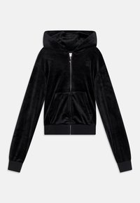 Juicy Couture TONAL EMBRO ZIP THRU HOODIE - Tröja med dragkedja - jet black/svart - Zalando.se