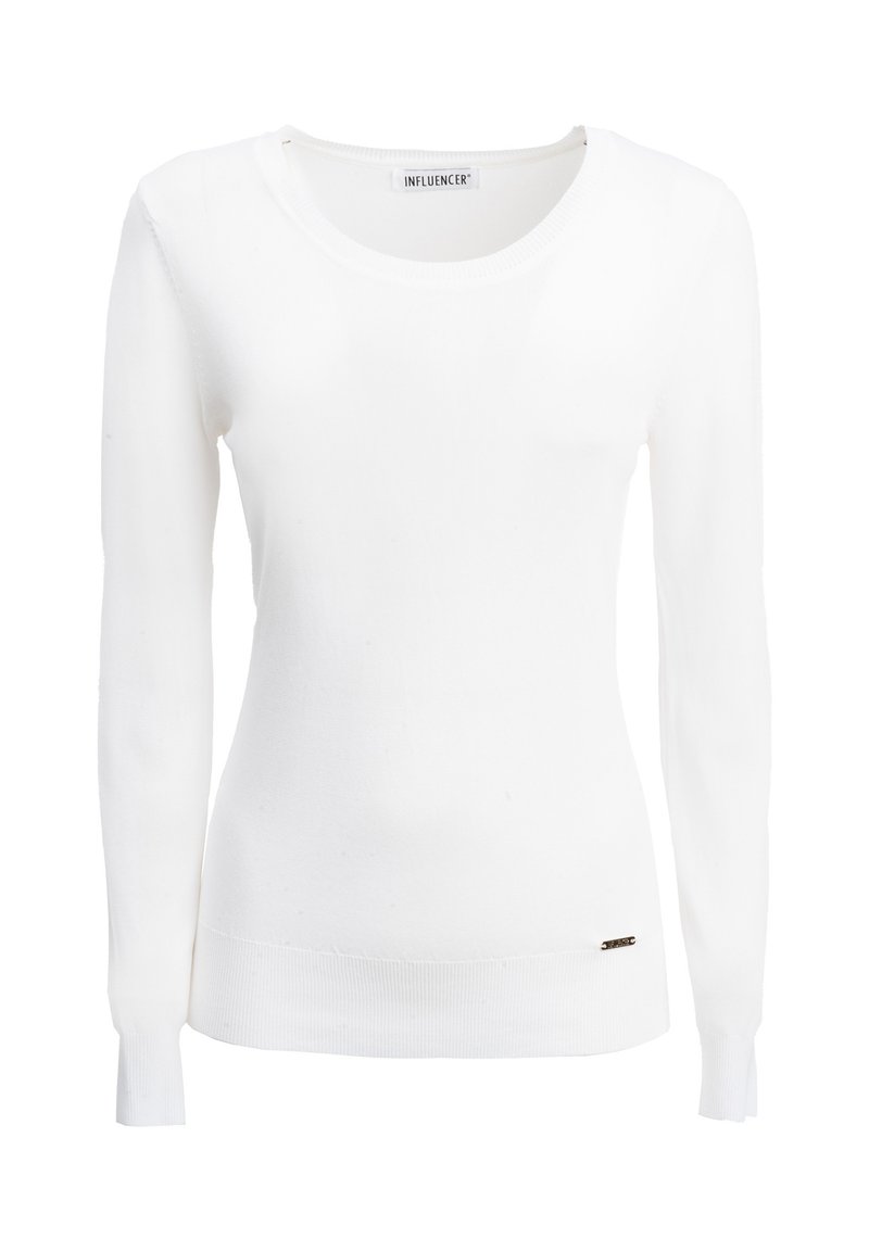 INFLUENCER PULLOVER BASIC LINE CREW NECK - Jumper - white - Zalando
