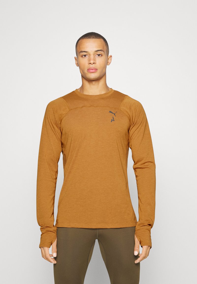 Puma SEASONS LONG SLEEVE M - Langarmshirt - desert tan/braun - Zalando.ch