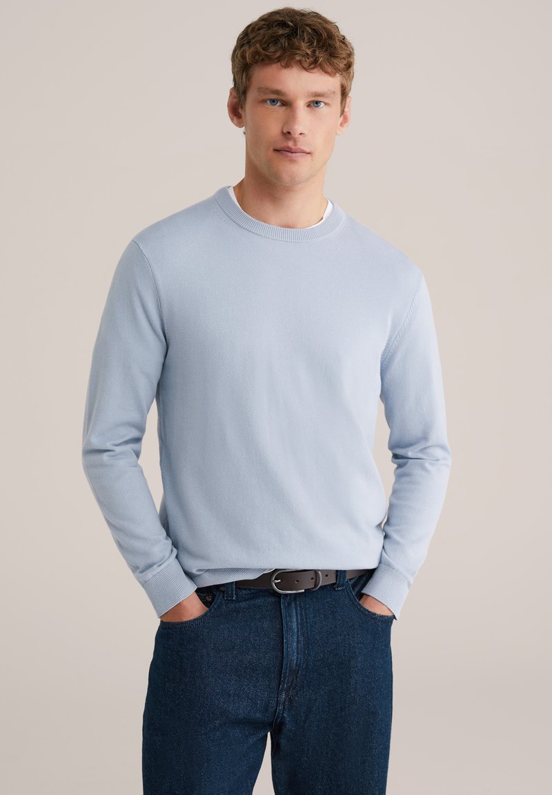 WE Fashion PULLOVER AUS MIX - Trui - ice blue/lichtblauw - Zalando.nl