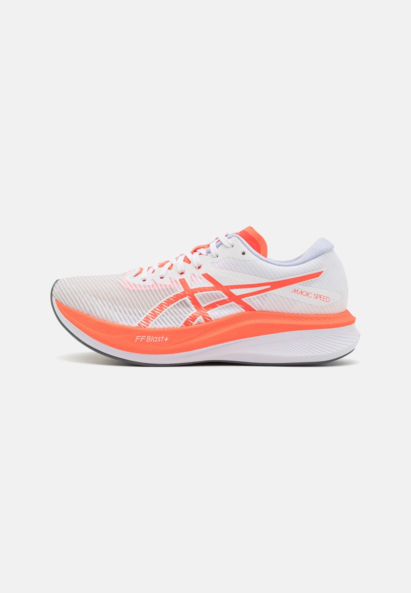ASICS MAGIC SPEED 3 - Laufschuh Straße - white/sunrise red/weiß ...