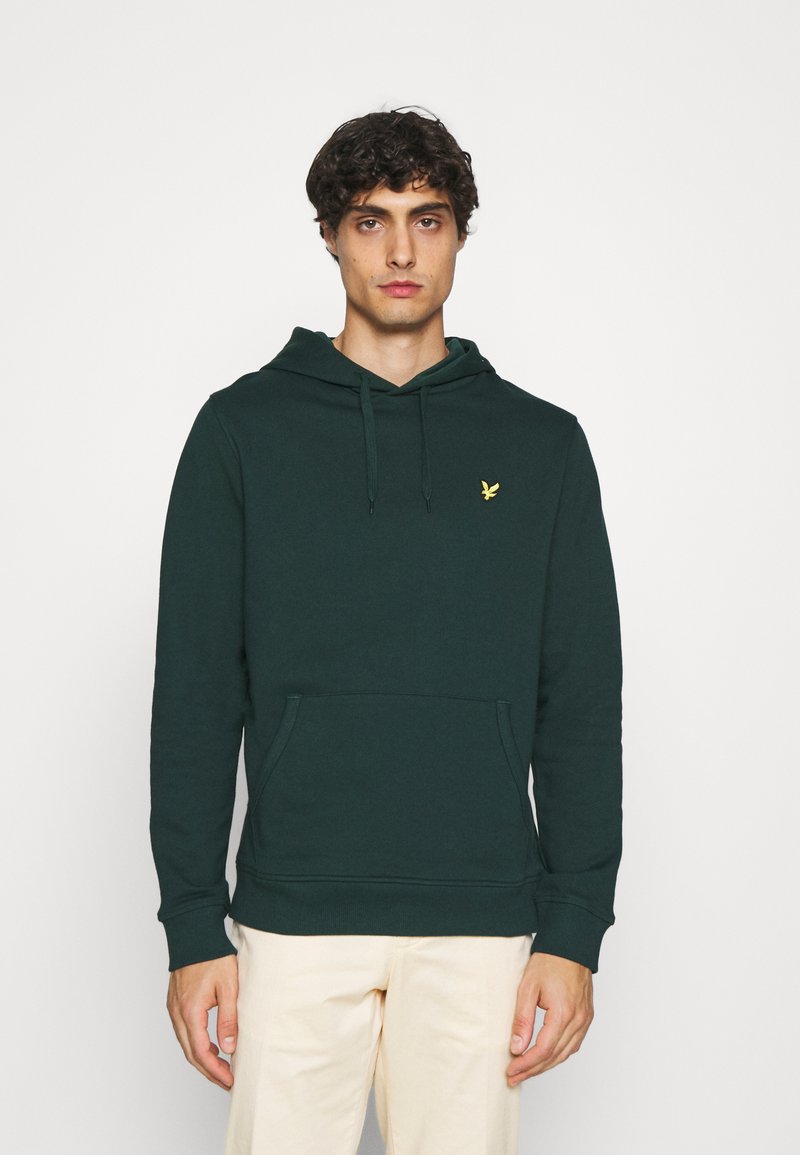 Lyle & Scott PULLOVER HOODIE - Luvtröja - dark green/mörkgrön - Zalando.se