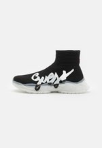 Guess BELLUNO - Höga sneakers - black/white/svart - Zalando.se