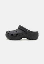 Crocs CLASSIC PLATFORM GLITTER - Muiltjes met hak - black/zwart ...