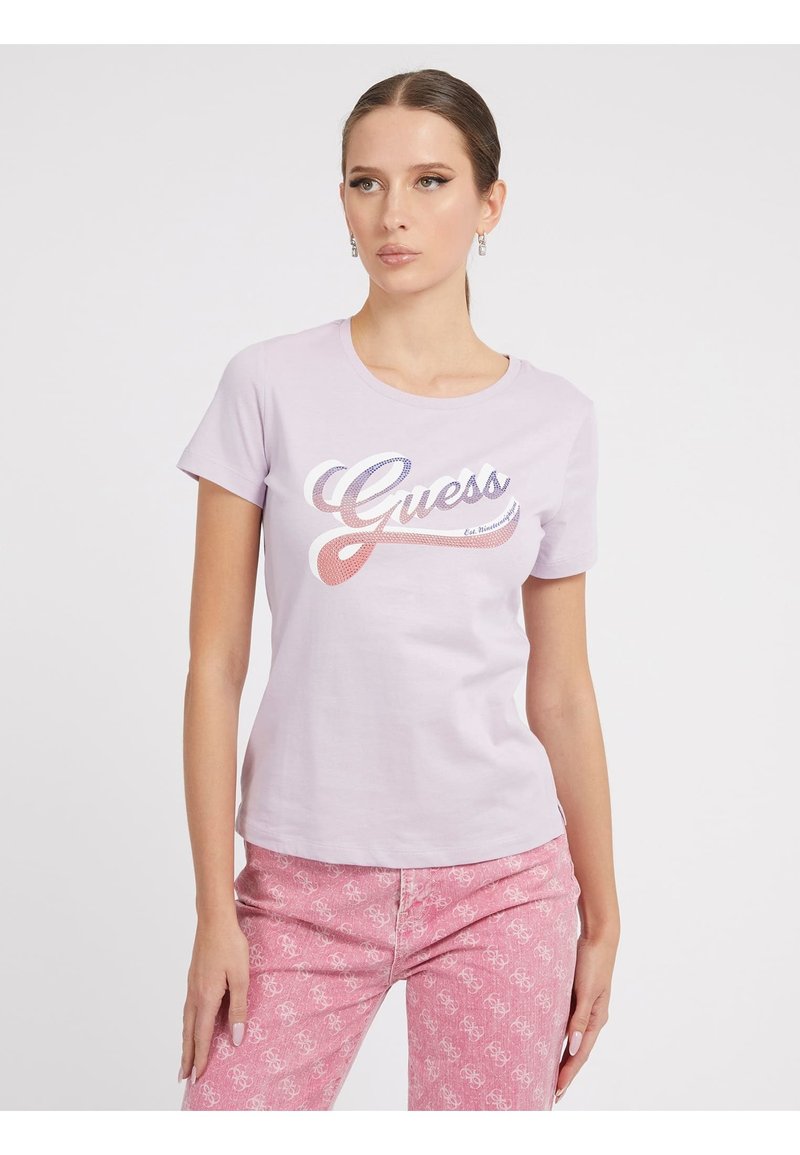 Guess SS CN SHADED LOGO - T-shirt print - lila/paars - Zalando.be