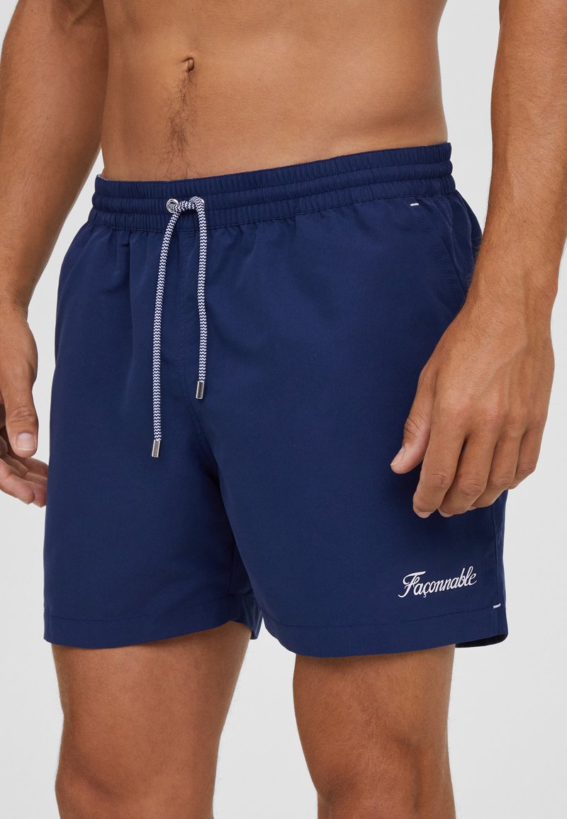Façonnable LOGO SOLID - Swimming shorts - marine blue/dark blue ...