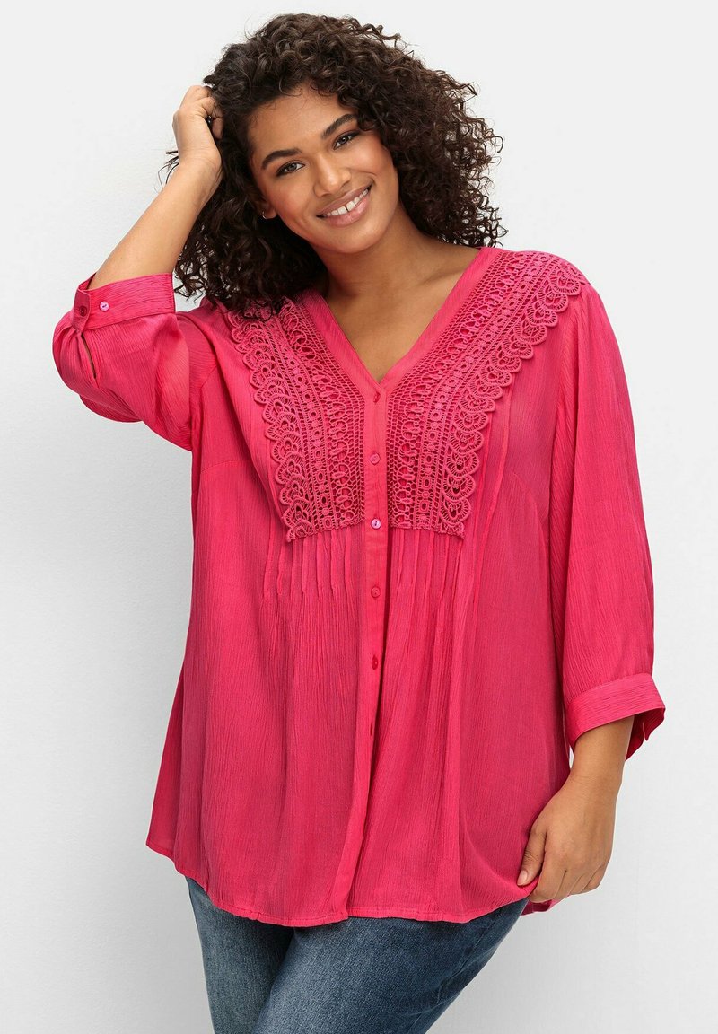 Sheego Bluse - pink - Zalando.de
