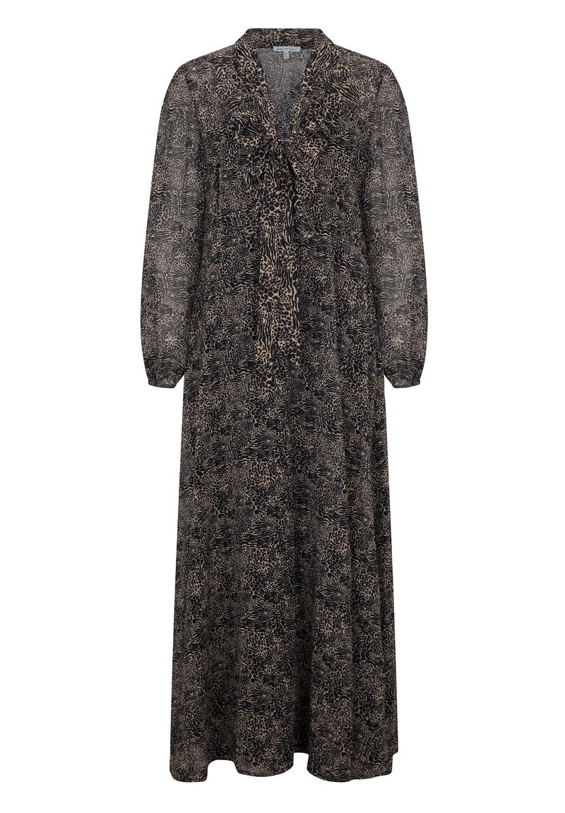 Lily & Lionel MARGOT RUFFLE NECK PRINT - Maxi dress - brown - Zalando