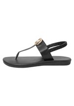 Yours Clothing DOUBLE RING TOE - Varvassandaalit - black/musta - Zalando.fi