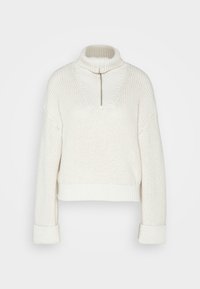 Weekday GRACE HALF ZIP SWEATER - Pullover - dirty white/beige - ZALANDO.CH