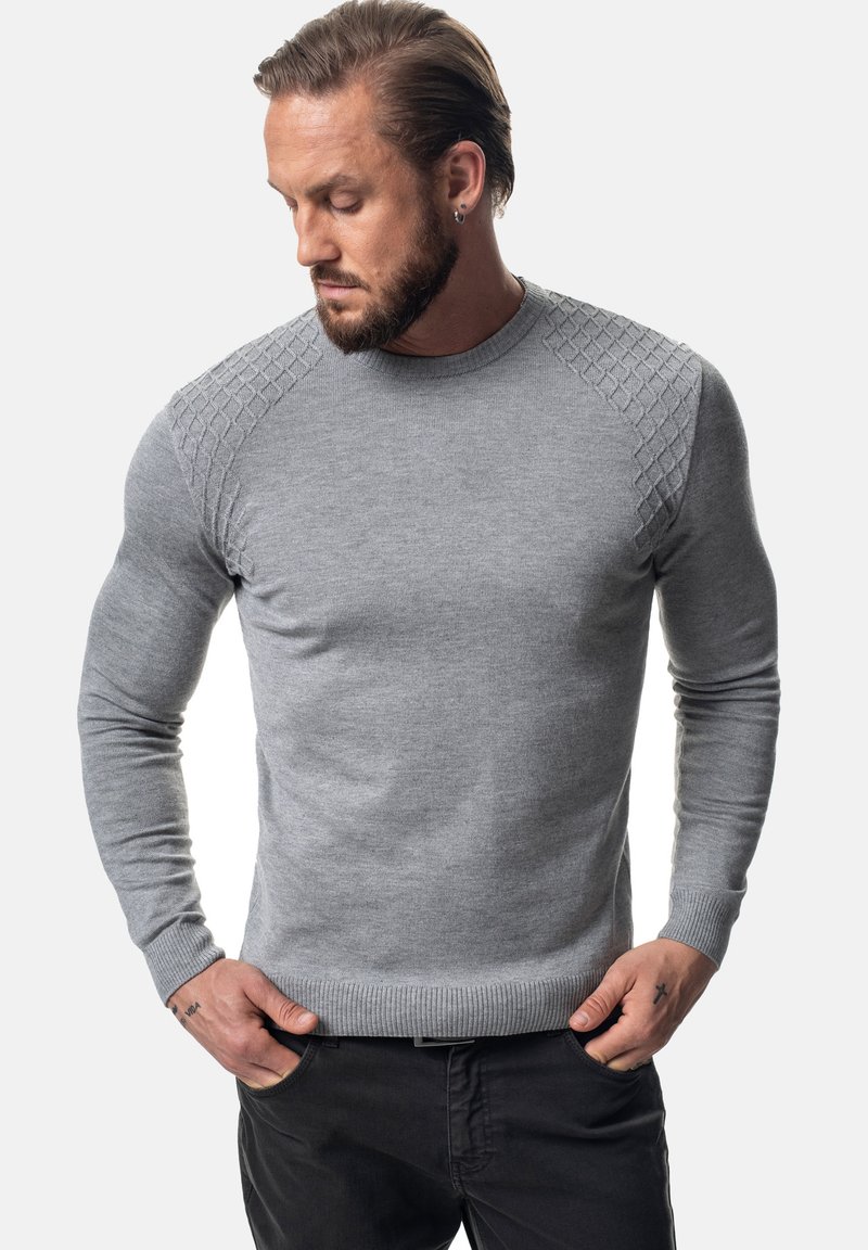 Recman HALTE - Sweter/szary melanż - Zalando.pl
