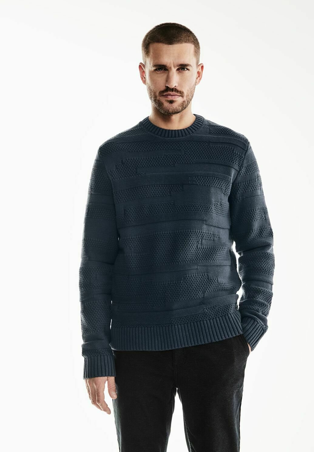 Street One MEN Strickpullover - blau/dunkelblau - Zalando.ch