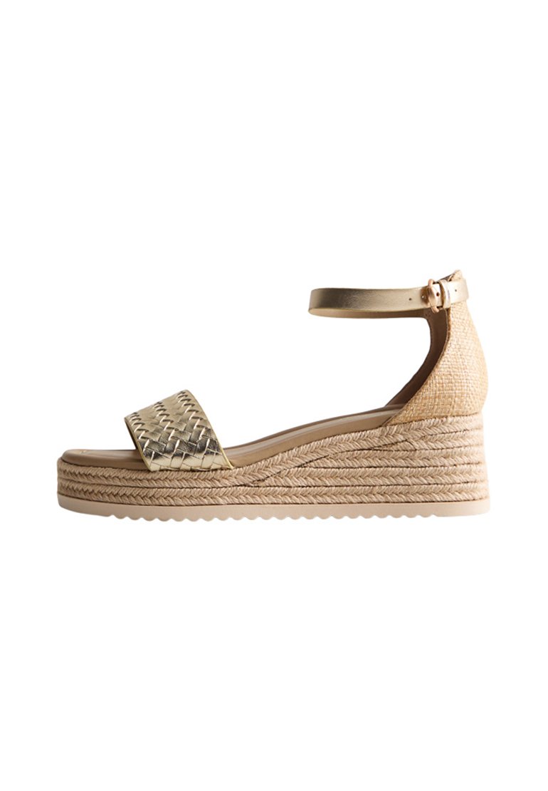 New Look Wide Fit WIDE FIT STRAP FLATFORM WEDGE - Espadrillas - gold ...
