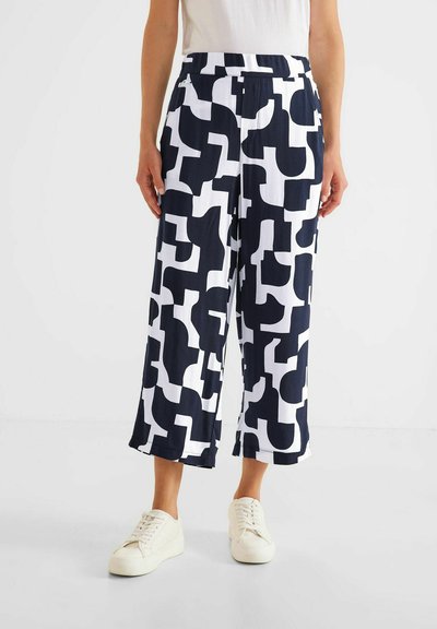 Street One PRINT HOSE - Stoffhose - blau/dunkelblau - Zalando.ch
