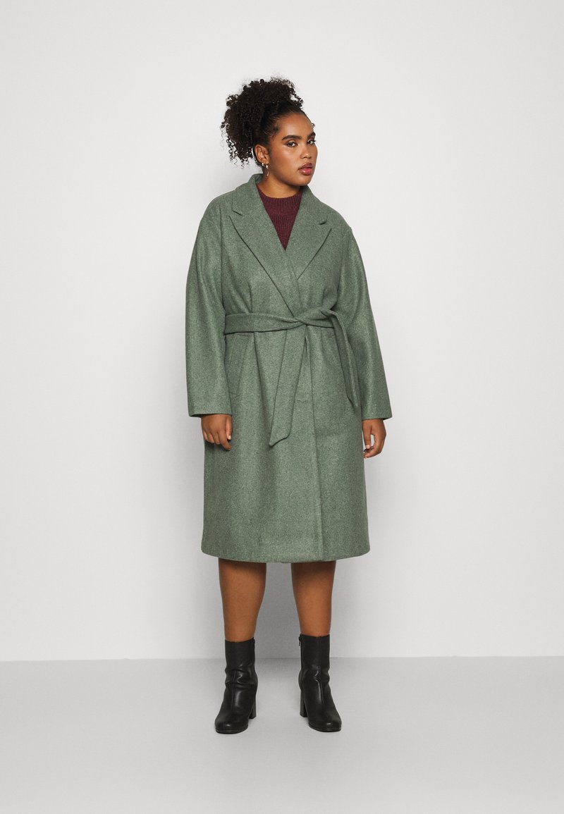 Vero Moda Curve VMFORTUNE LONG JACKET - Abrigo clásico - laurel wreath ...