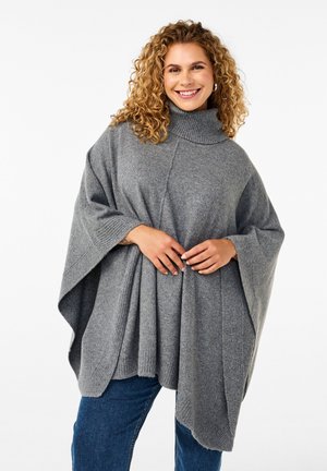 Knit Factory NICKY - Cape - light grey/gris clair - ZALANDO.FR