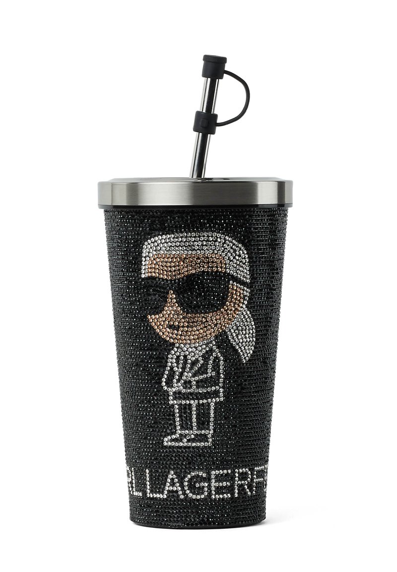 KARL LAGERFELD IKON RHINESTONE TRAVEL MUG - Borraccia - black white ...