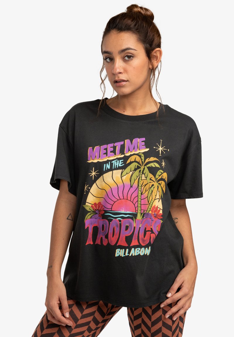 Billabong MEET ME IN THE TROPICS - T-Shirt print - off black/schwarz ...