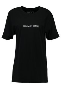 Mister Tee LADIES COMMON SENSE TEE - T-shirt print - black/zwart ...