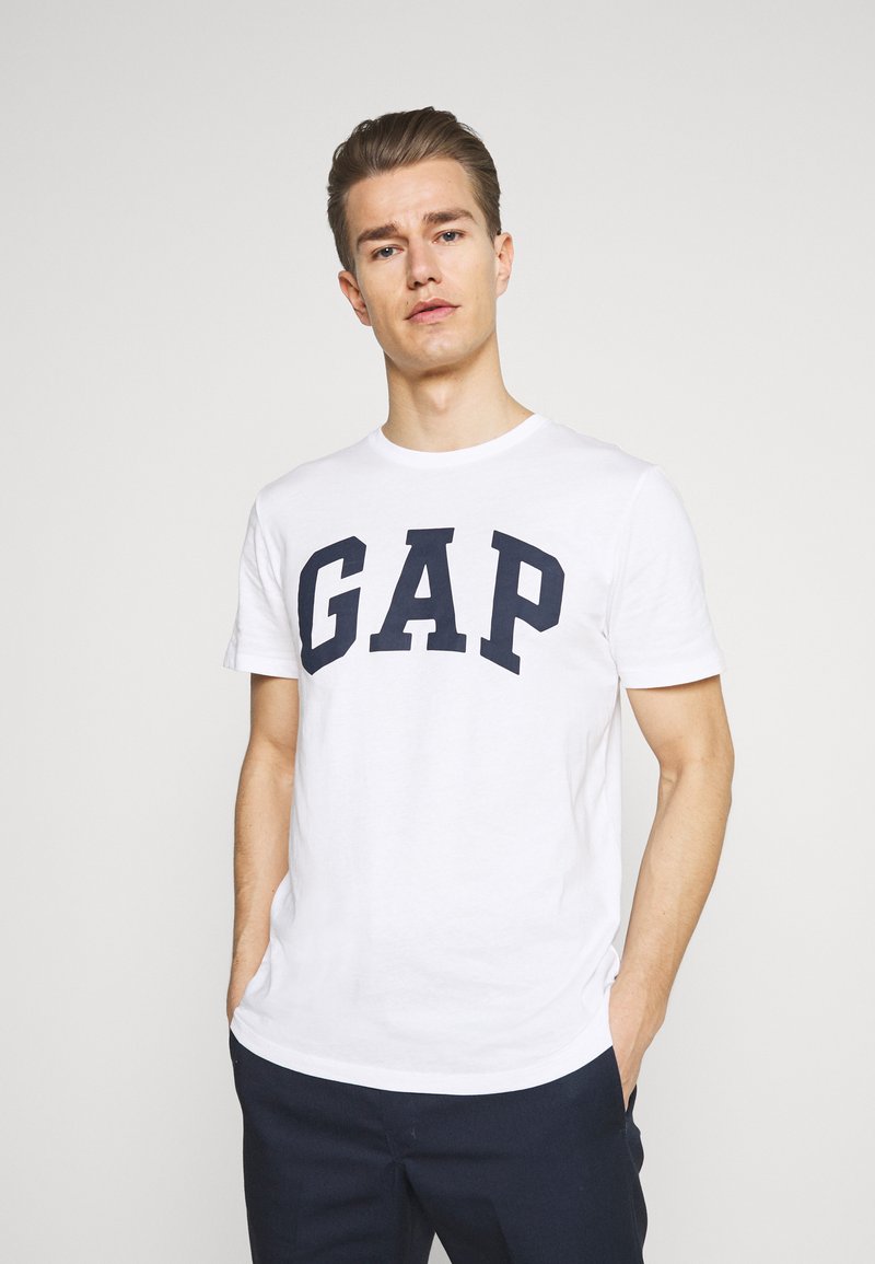 GAP BASIC LOGO - T-shirt med print - white/vit - Zalando.se