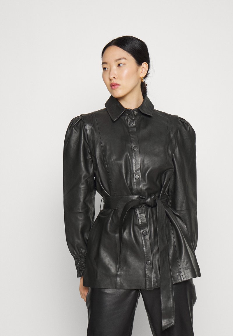 Bruuns Bazaar PETRAH MITCHELL - Button-down blouse - black - Zalando.de