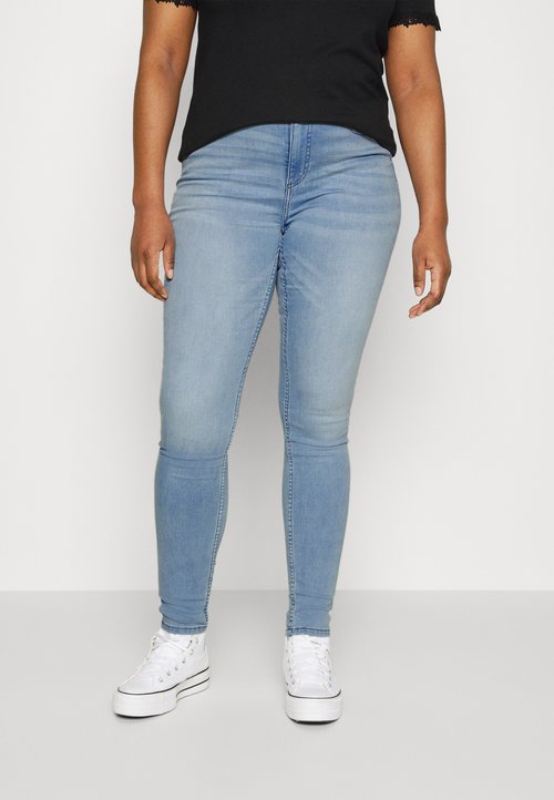ONLY Carmakoma CARWILLY REG - Jeans Skinny Fit - light blue denim/light ...