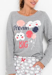 bonprix SET - Pyjama - grey/gris chiné - ZALANDO.FR