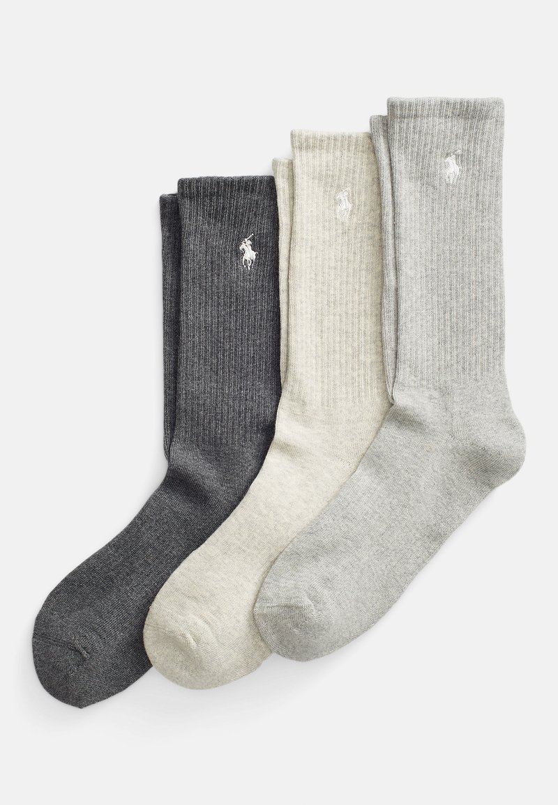 Polo Ralph Lauren COTTON-BLEND CREW SOCK 3-PACK - Socken - grey/beige ...