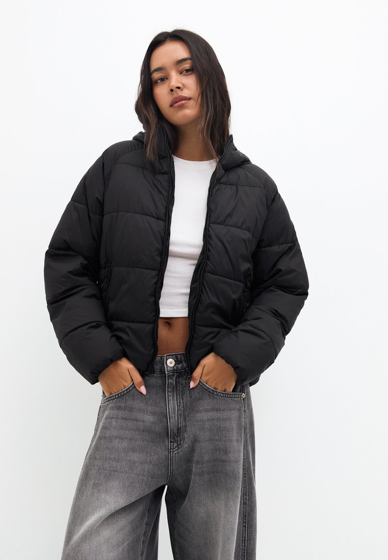 PULL&BEAR WEIGHT - PUFFER - Vinterjakker - black/sort - Zalando.dk
