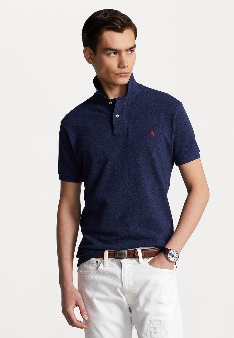 Polo Ralph Lauren SLIM FIT MESH POLO SHIRT - Poloshirt - spring navy heather/blauw - Zalando.nl