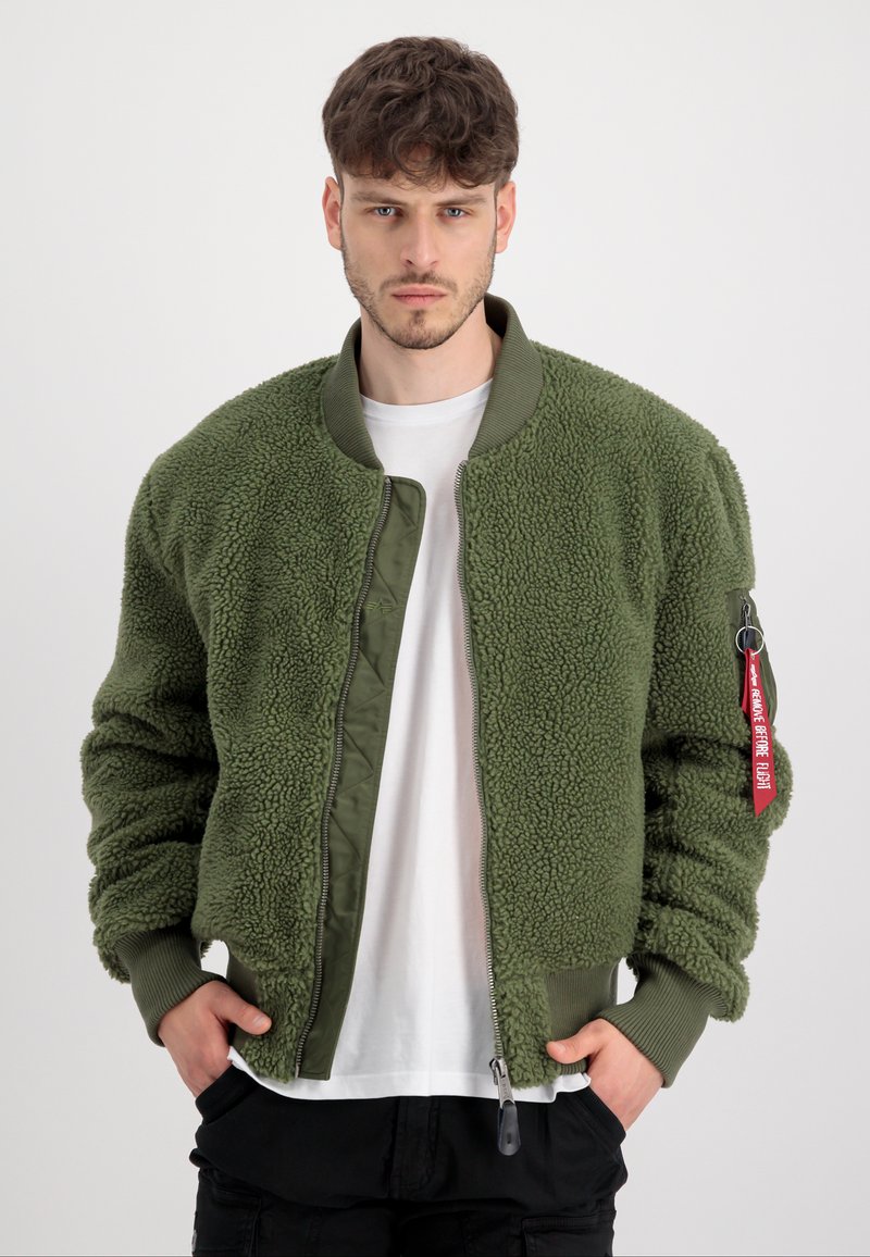 Alpha Industries MA-1 TEDDY - Forro polar - sage green/verde oliva - Zalando.es