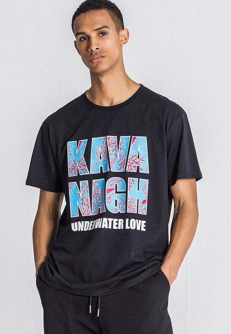 Gianni Kavanagh UNDERWATER OVERSIZED LOGO T - T-shirt med print - black ...