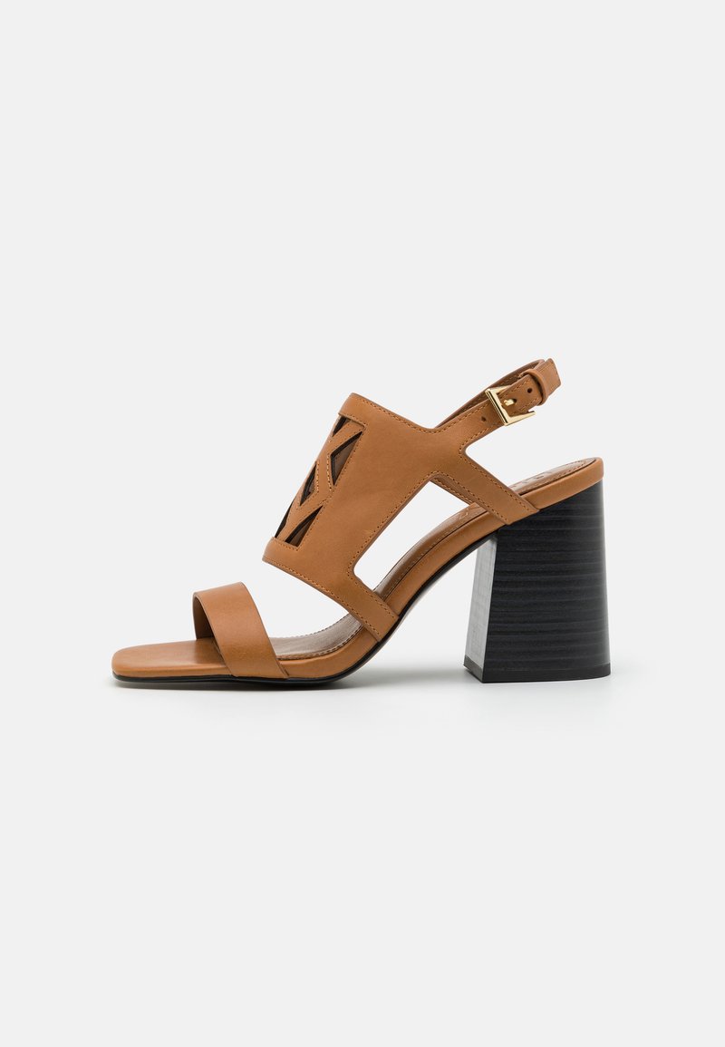 DKNY JATHRYN - Sandales à talons hauts - brown/cognac - ZALANDO.FR
