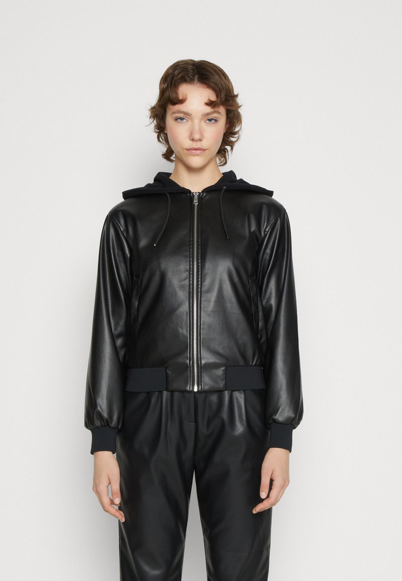 ONLY ONLHANNAH JACKET - Faux leather jacket - black - Zalando.co.uk
