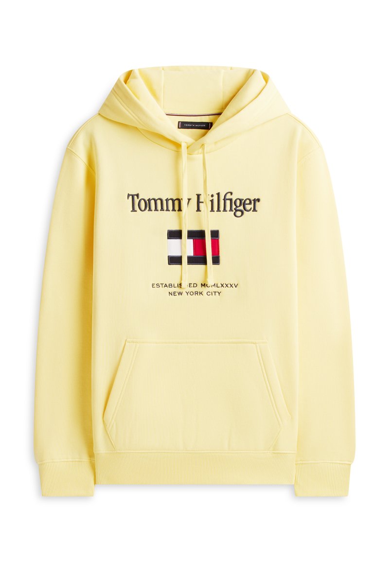 Tommy Hilfiger EMBRO FLAG - Kapuzenpullover - yellow/gelb - Zalando
