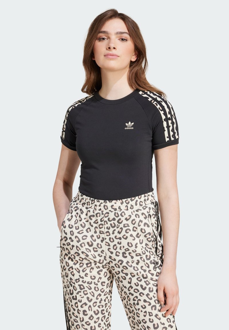 adidas Originals LEO 3S - Trükipildiga T-särk - black/must - Zalando.ee