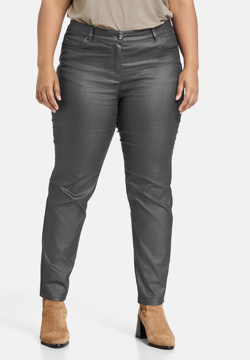 Samoon VERKÜRZT FEIN SCHIMMERNDE 5-POCKET BETTY - Jeans Slim Fit ...