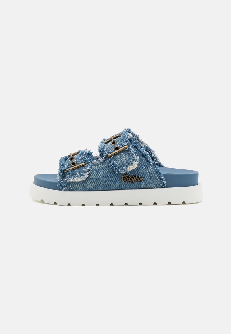 Buffalo EVE SOL - Mules - light blue/blue - Zalando.co.uk